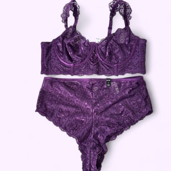 Torrid Curve | Intimates & Sleepwear | Torrid Curve Purple Floral Lace ...